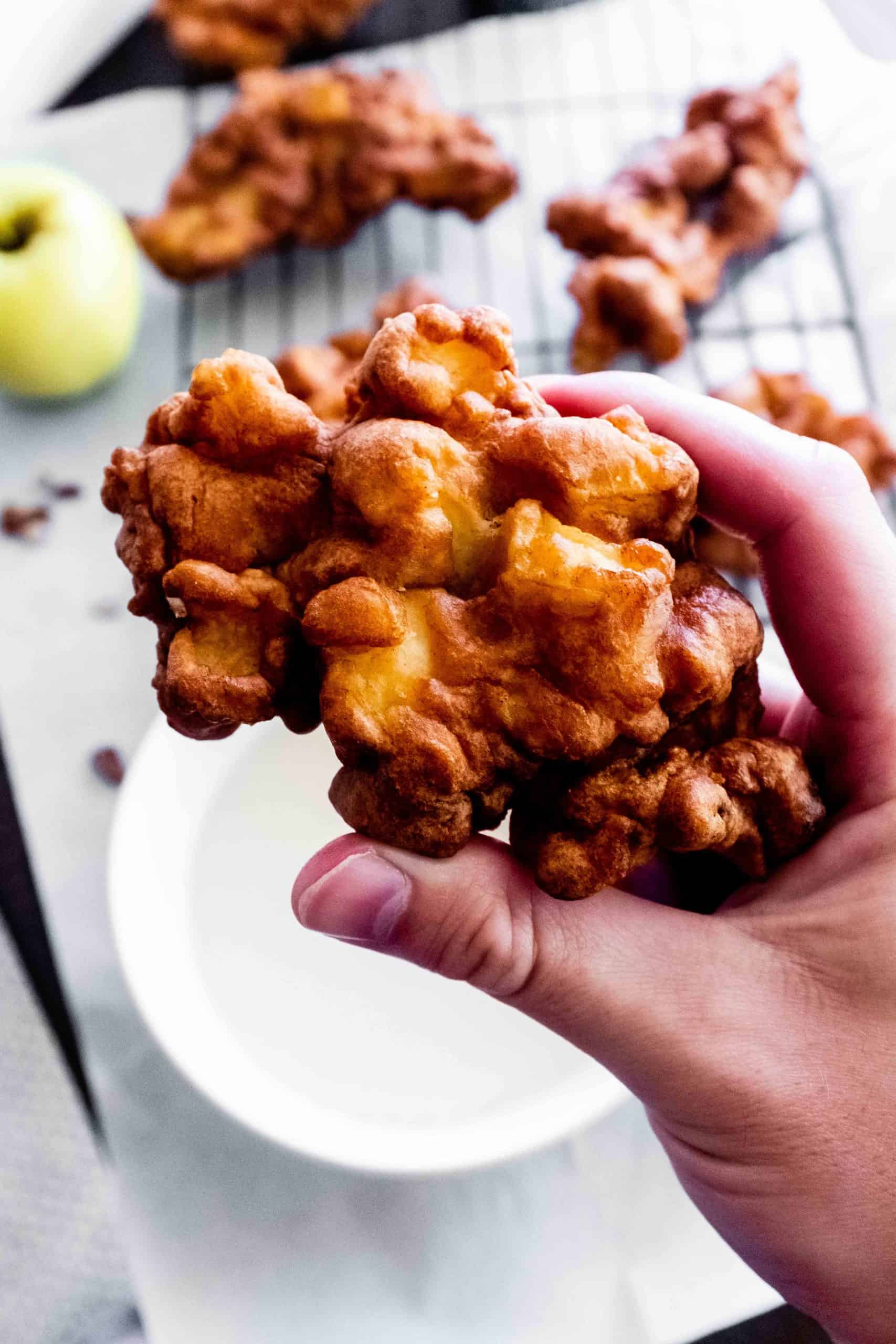 apple fritters with pecans - whisked away kitchen