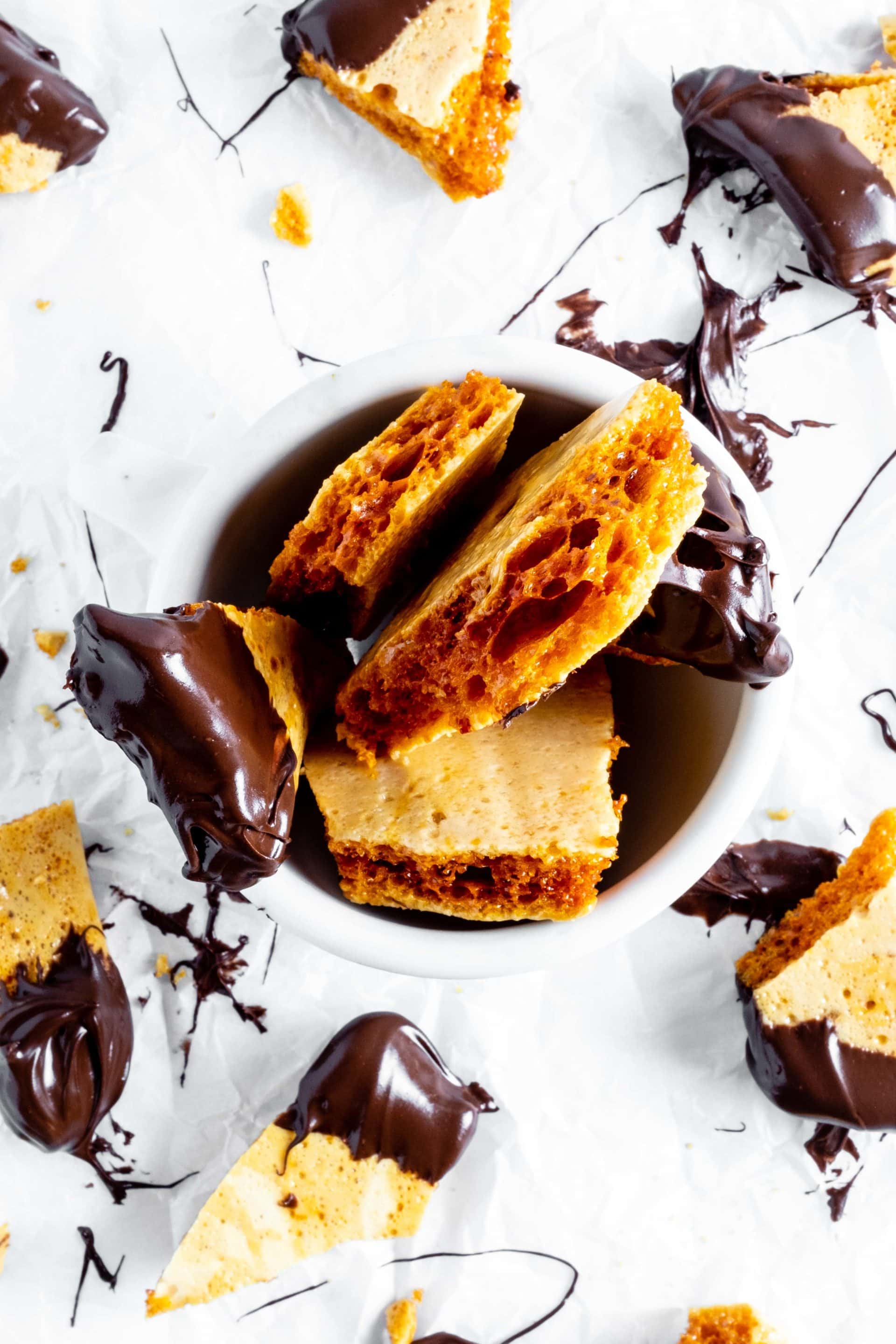 chocolate dipped honeycomb - whisked away kitchen