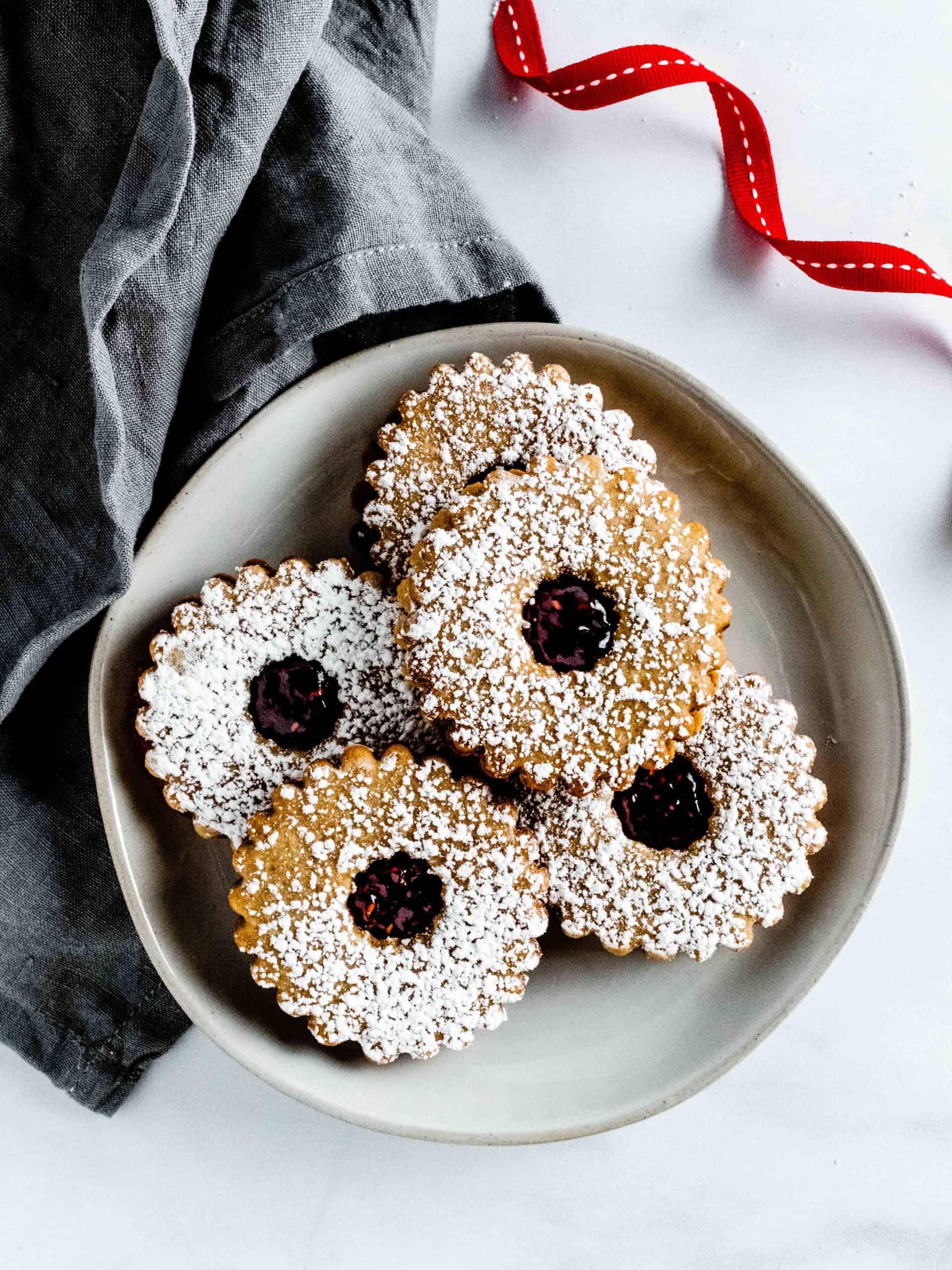 linzer cookies - whisked away kitchen