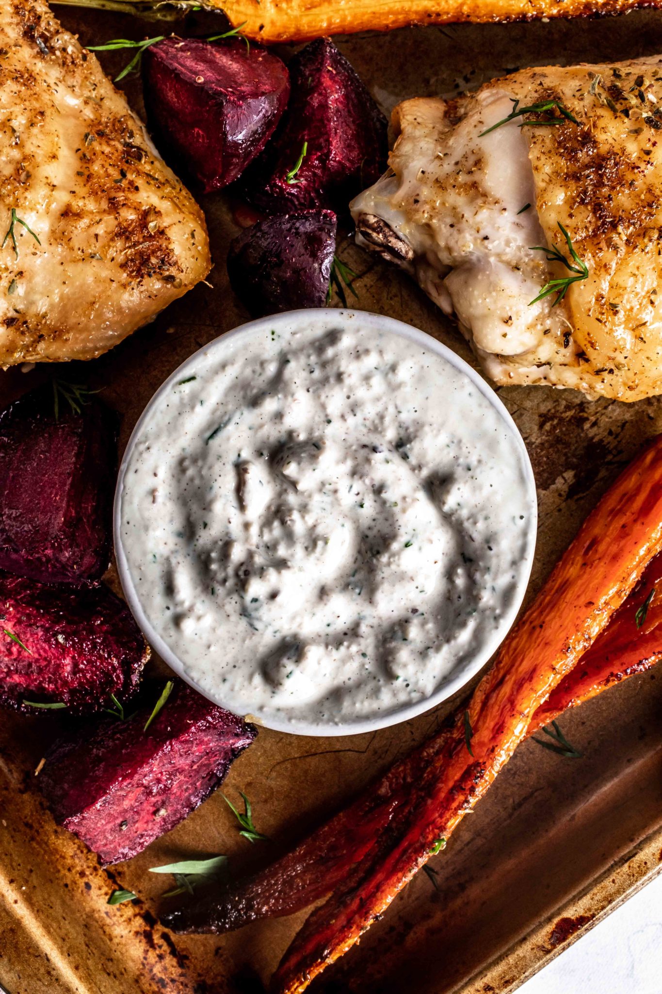 Roasted Chicken and Beets Sheet Pan Dinner - Whisked Away Kitchen