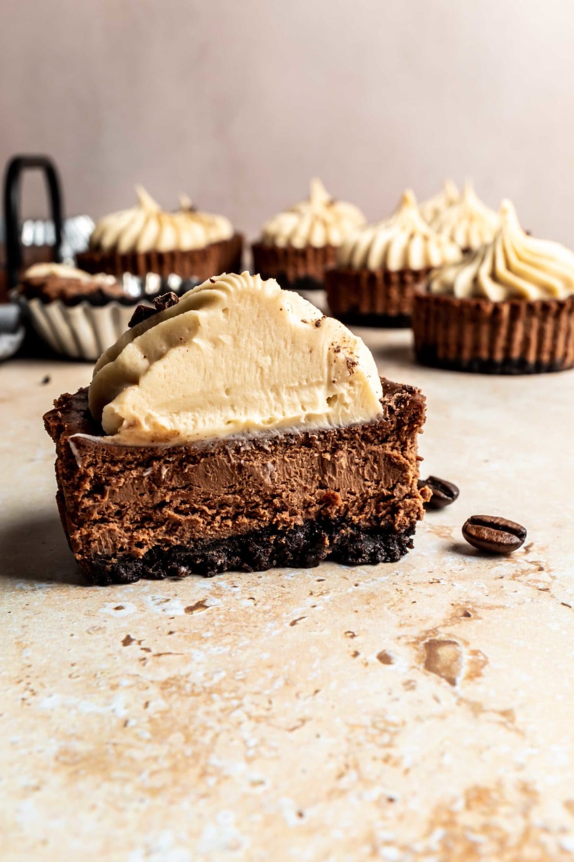 Mini Mocha Cheesecakes - Whisked Away Kitchen