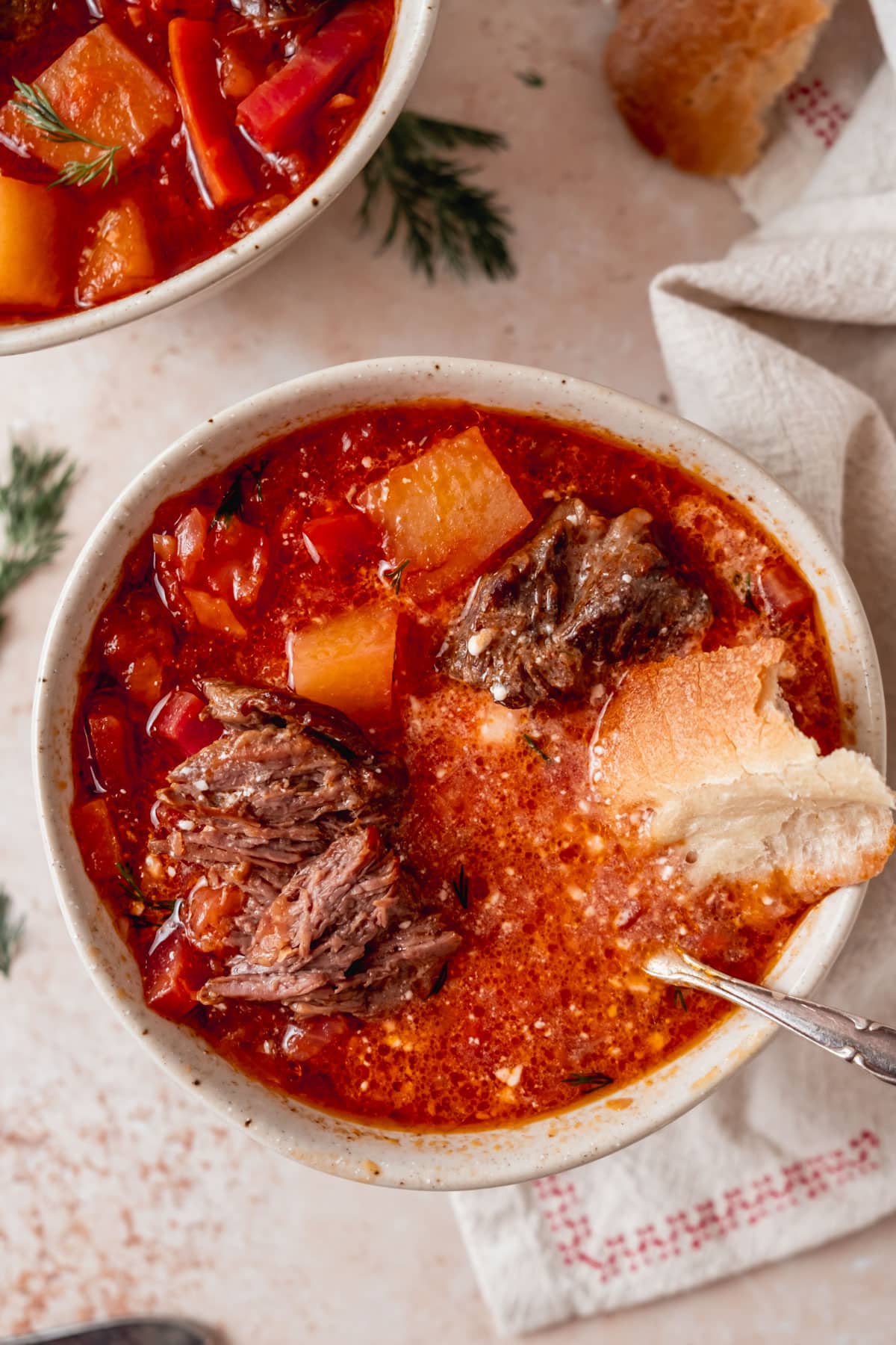 Beef Borscht Recipe - Whisked Away Kitchen