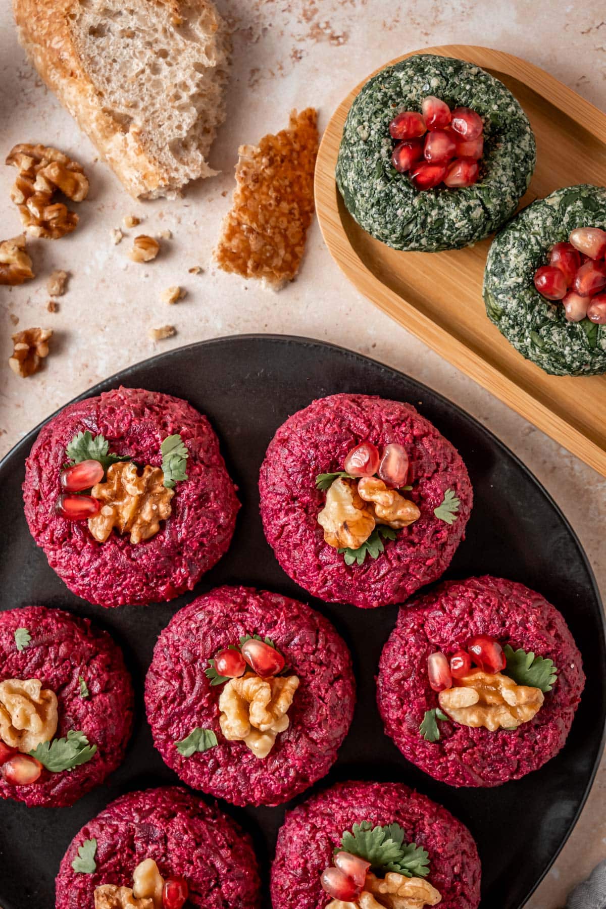 Georgian Pkhali (Beet and Spinach Pkhali) - Whisked Away Kitchen