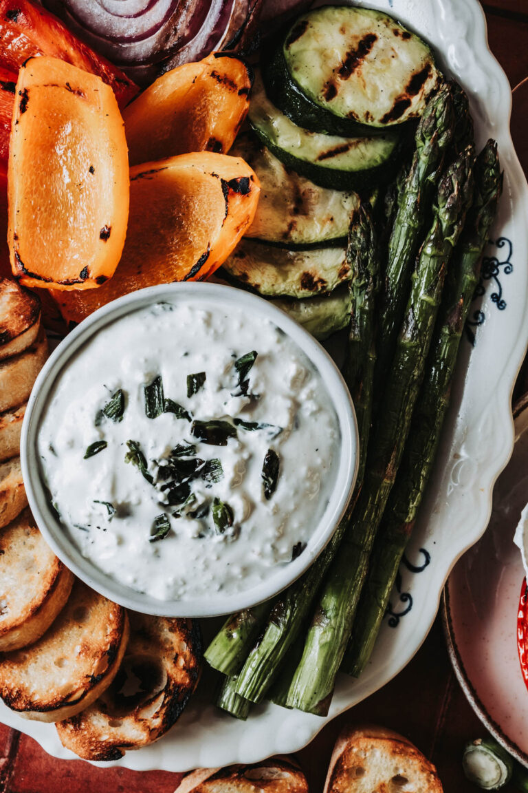 Charred Scallion Dip with Feta - Whisked Away Kitchen