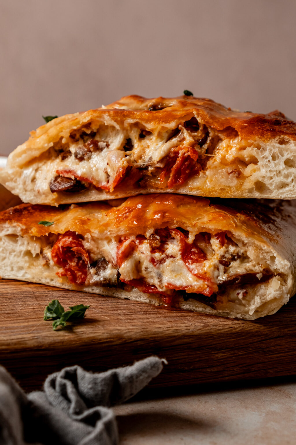 Italian Sausage Calzones with Mushrooms and Pepperoni - Whisked Away ...
